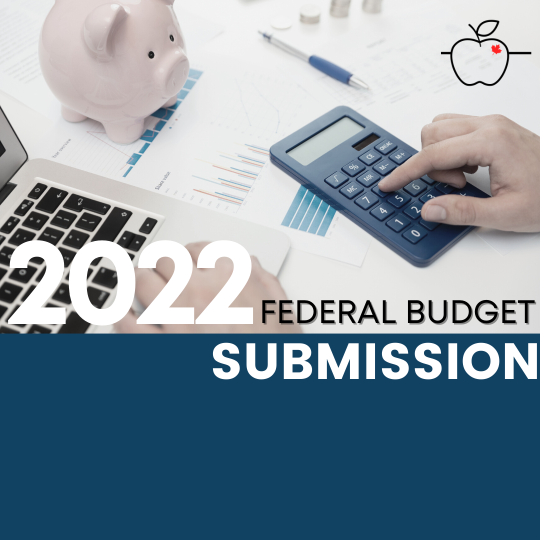 Canadian Federal Budget 2022 Submission - Cider Canada / Cidre Canada